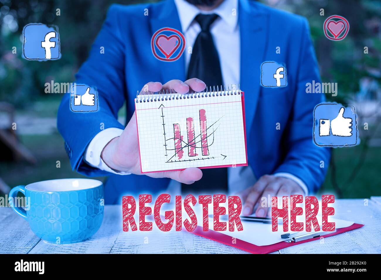 Conceptual hand writing showing Register Here. Concept meaning put your ...