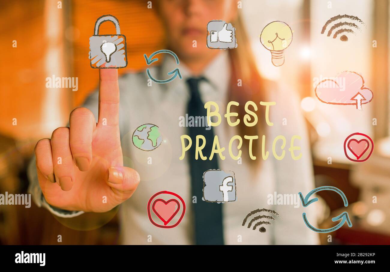 Word writing text Best Practice. Business photo showcasing commercial ...
