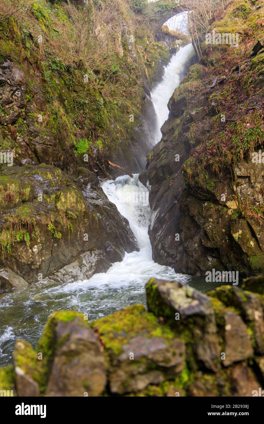 Ullswater and Aira force, Cumbria, Lake District Stock Photo - Alamy