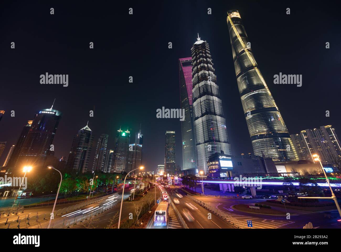 SHANGHAI, СHINA - APRIL 03, 2019: Modern central streets of Shanghai ...