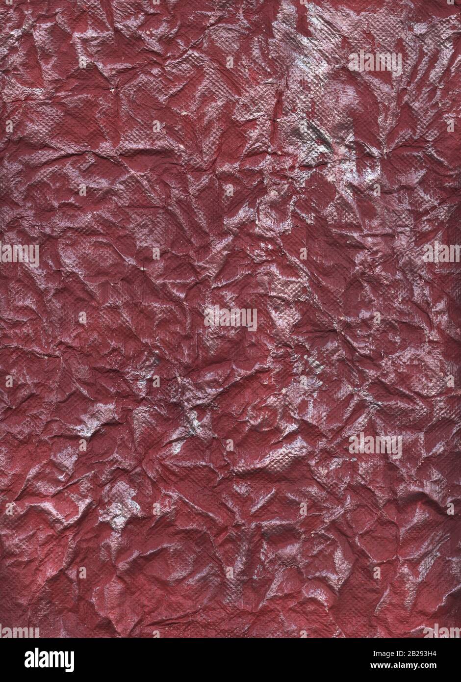 Hand painted soft rosy red colored textured aluminum paper. This is a ...