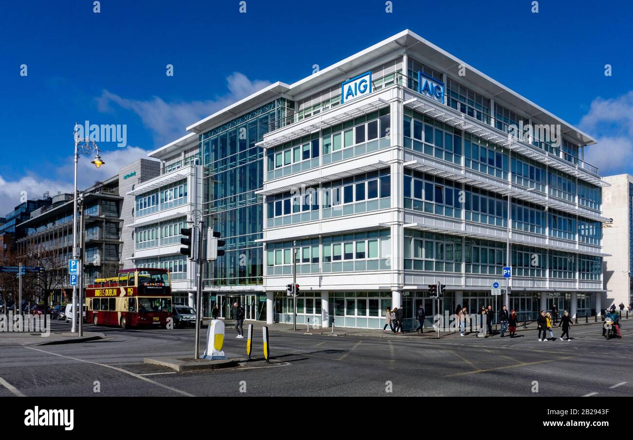 American Insurance Group (AIG) offices on North Wall Quay, Dublin ...