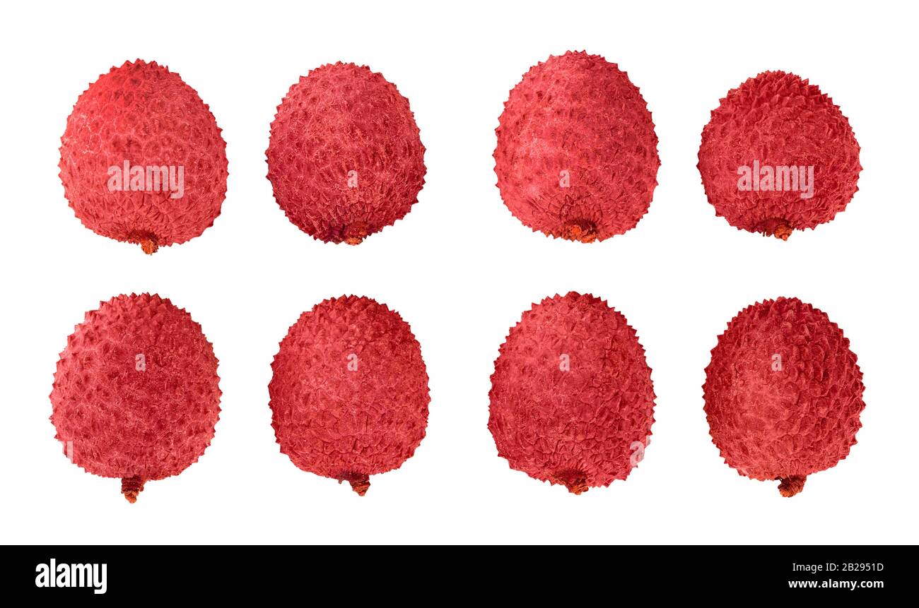 lychee fruit isolated on white background with clipping path and full ...