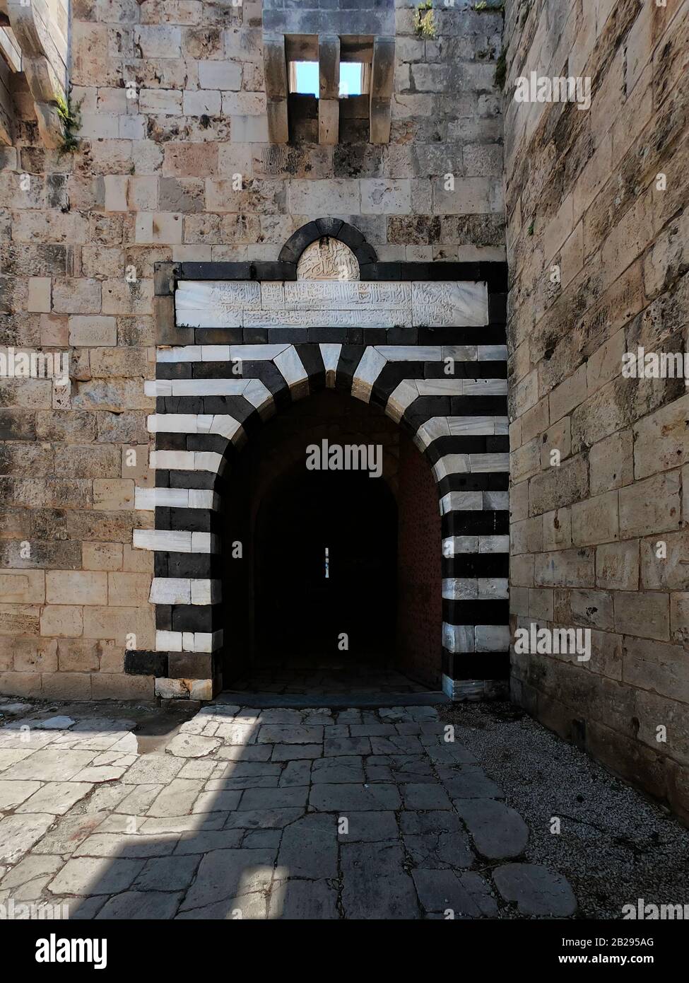 Mamluk architecture on display at the entrance of the Citadel de ...