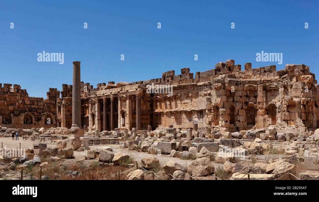 Ruins of the Temple of Jupiter, Heliopolis, Roman Empire. Baalbek ...