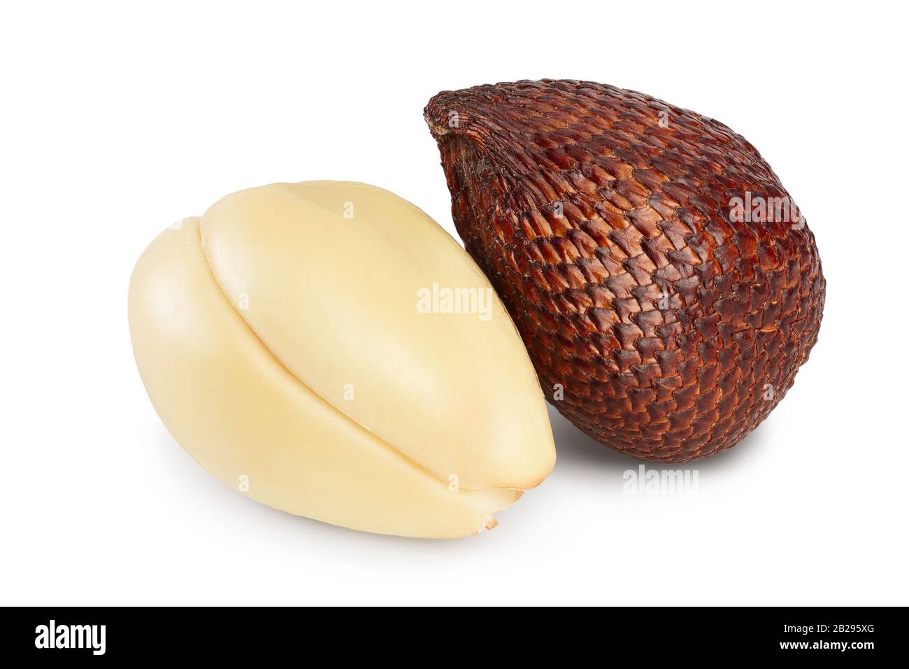 Salak snake fruit isolated on white background with clipping path and ...