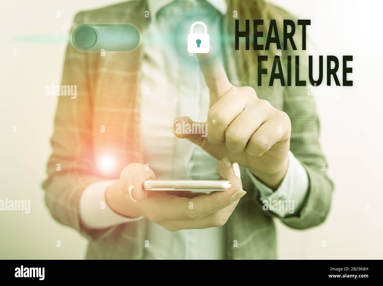 Text sign showing Heart Failure. Business photo text the severe failure ...