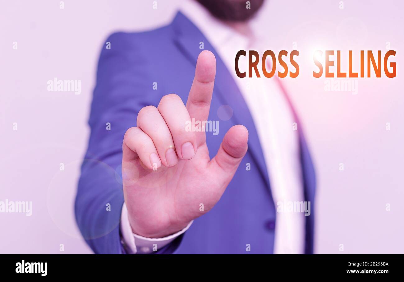 Writing note showing Cross Selling. Business concept for to sell ...