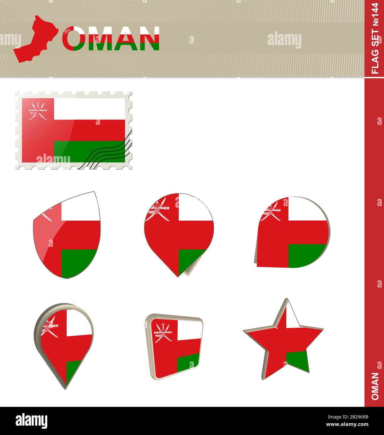Oman Flag Set, Flag Set #144. Vector Stock Vector Image & Art - Alamy