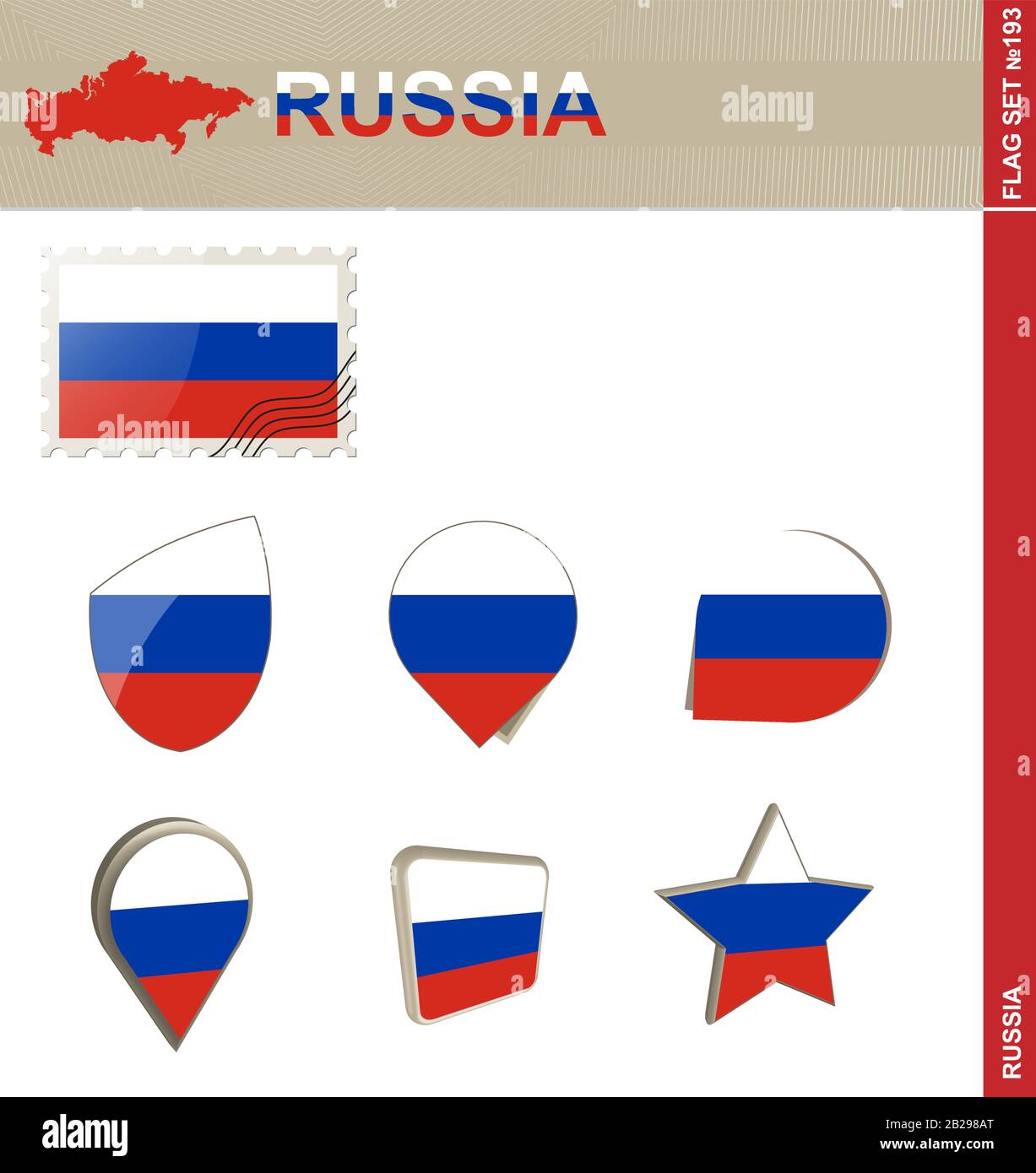 Russia Flag Set, Flag Set #193. Vector Stock Vector Image & Art - Alamy