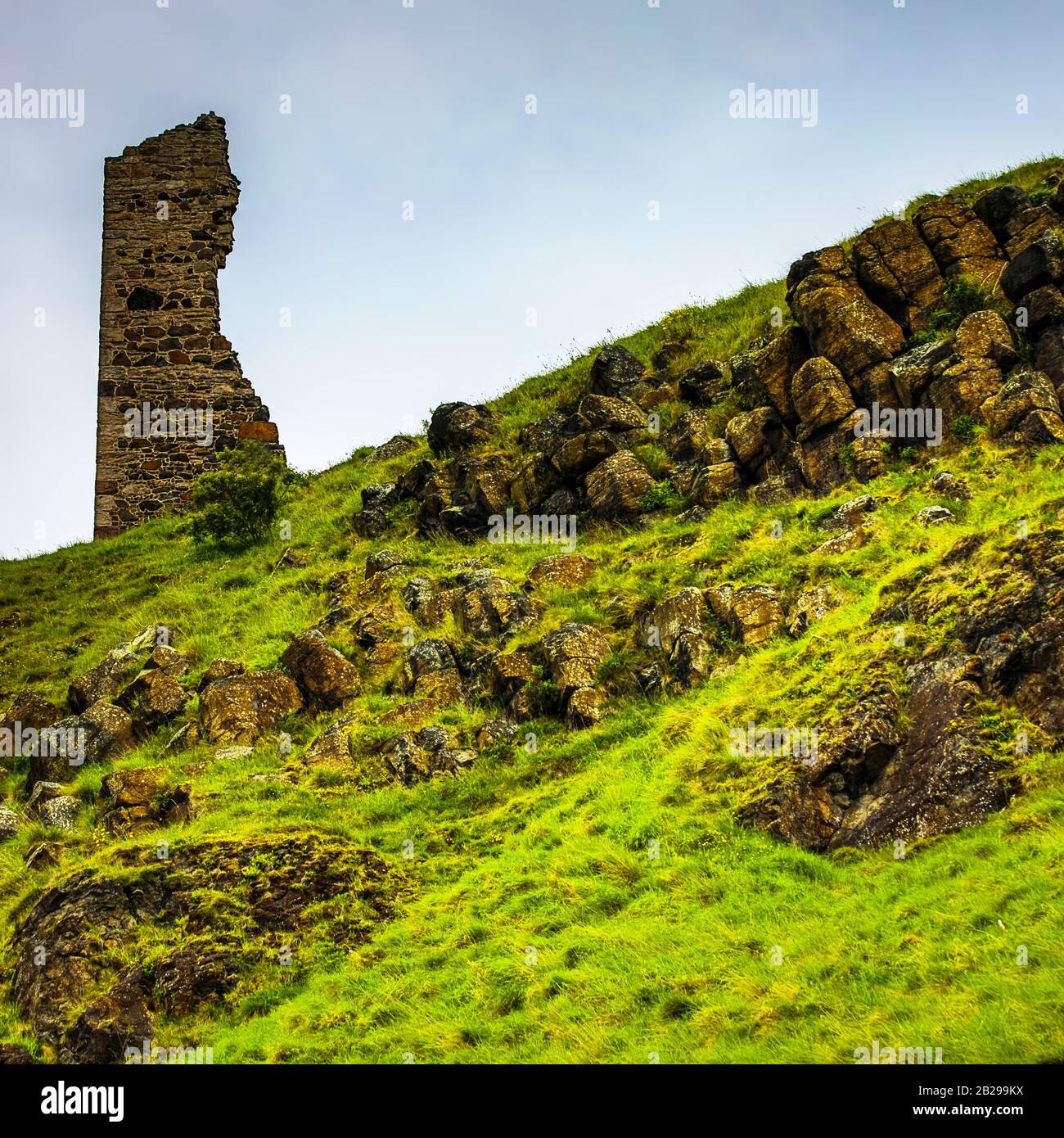 Ancient Scottish medieval buildings and beautiful landscape of ...
