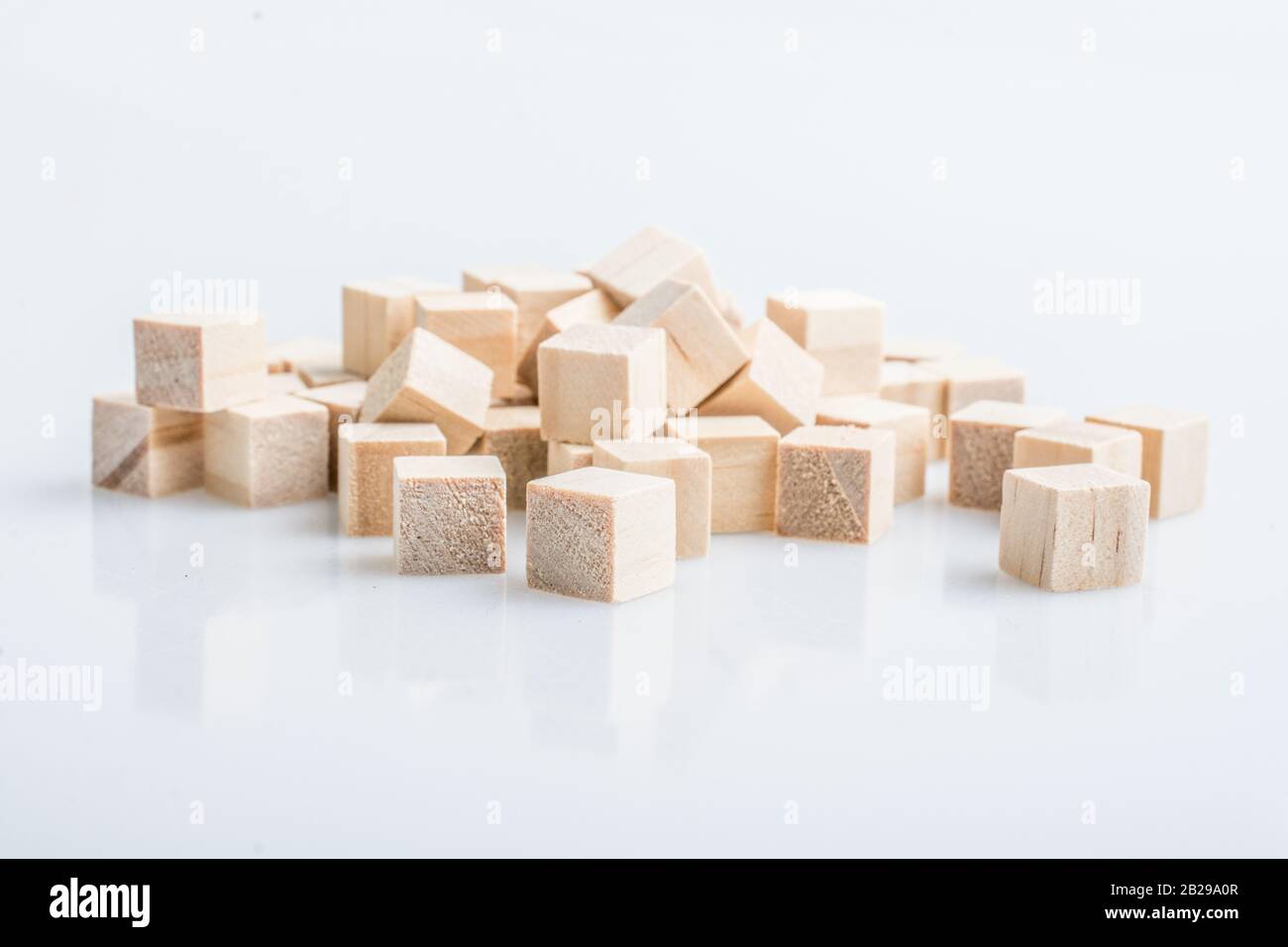 Wooden toy cubes as educational and business concept objects Stock ...