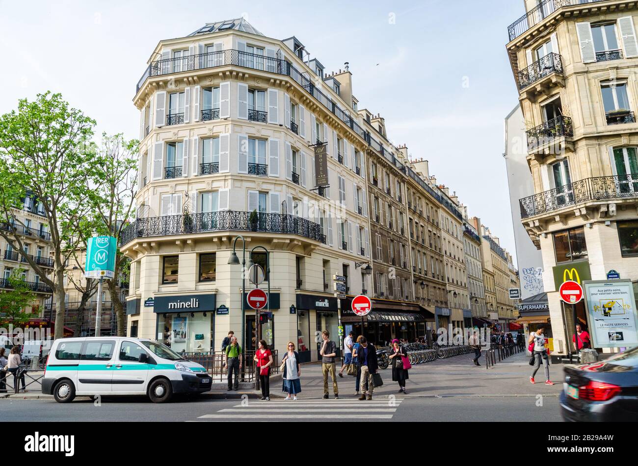 Beautiful streets somewhere in Paris France Stock Photo - Alamy