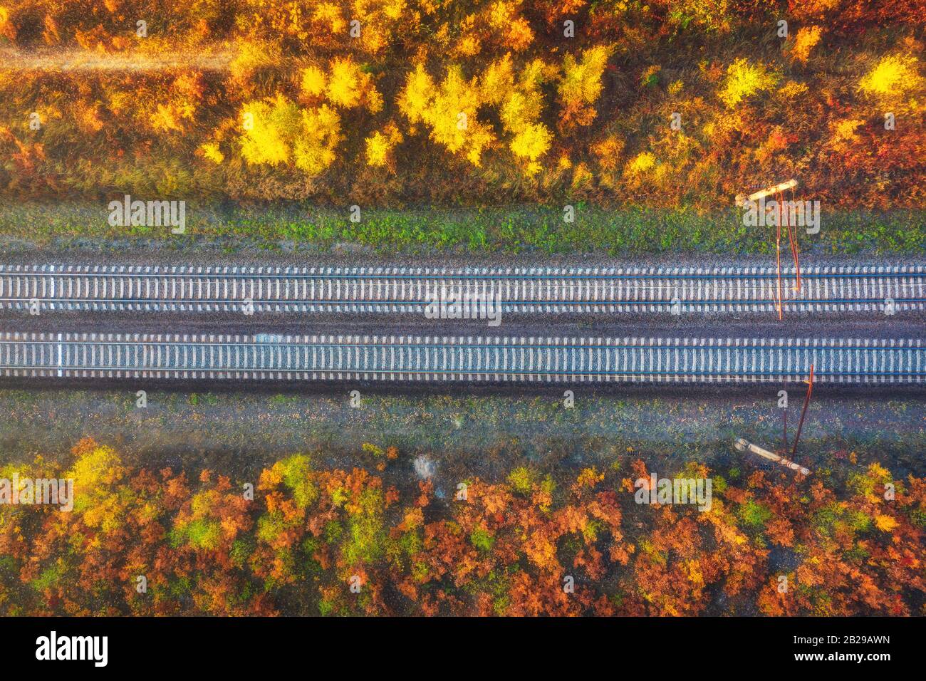 Aerial view of railroad hi-res stock photography and images - Alamy