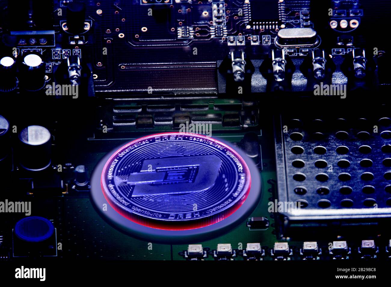 Crypto currency mining device Dash Stock Photo - Alamy