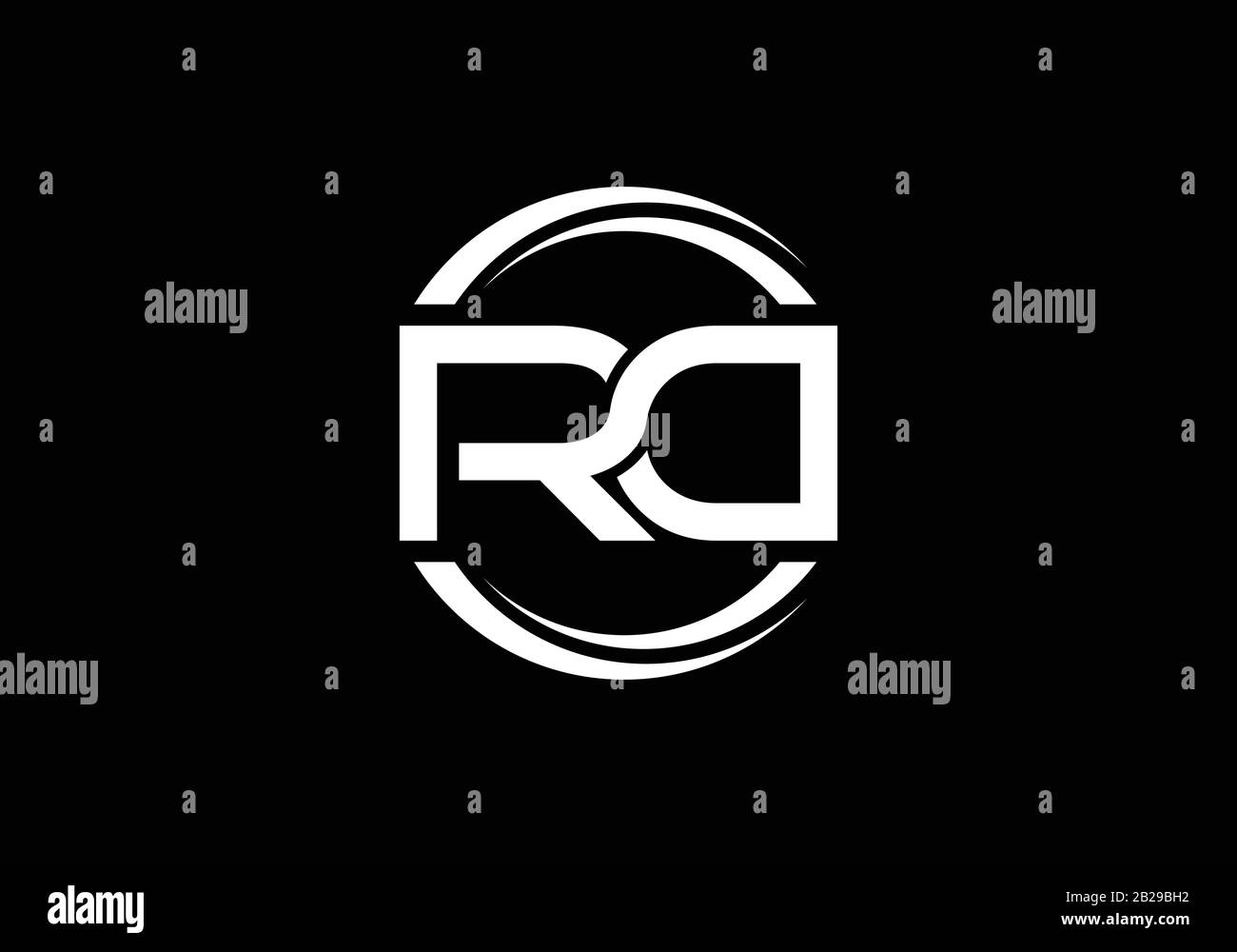 Initial R and D letter logo design, Creative Minimalist Letters Vector ...
