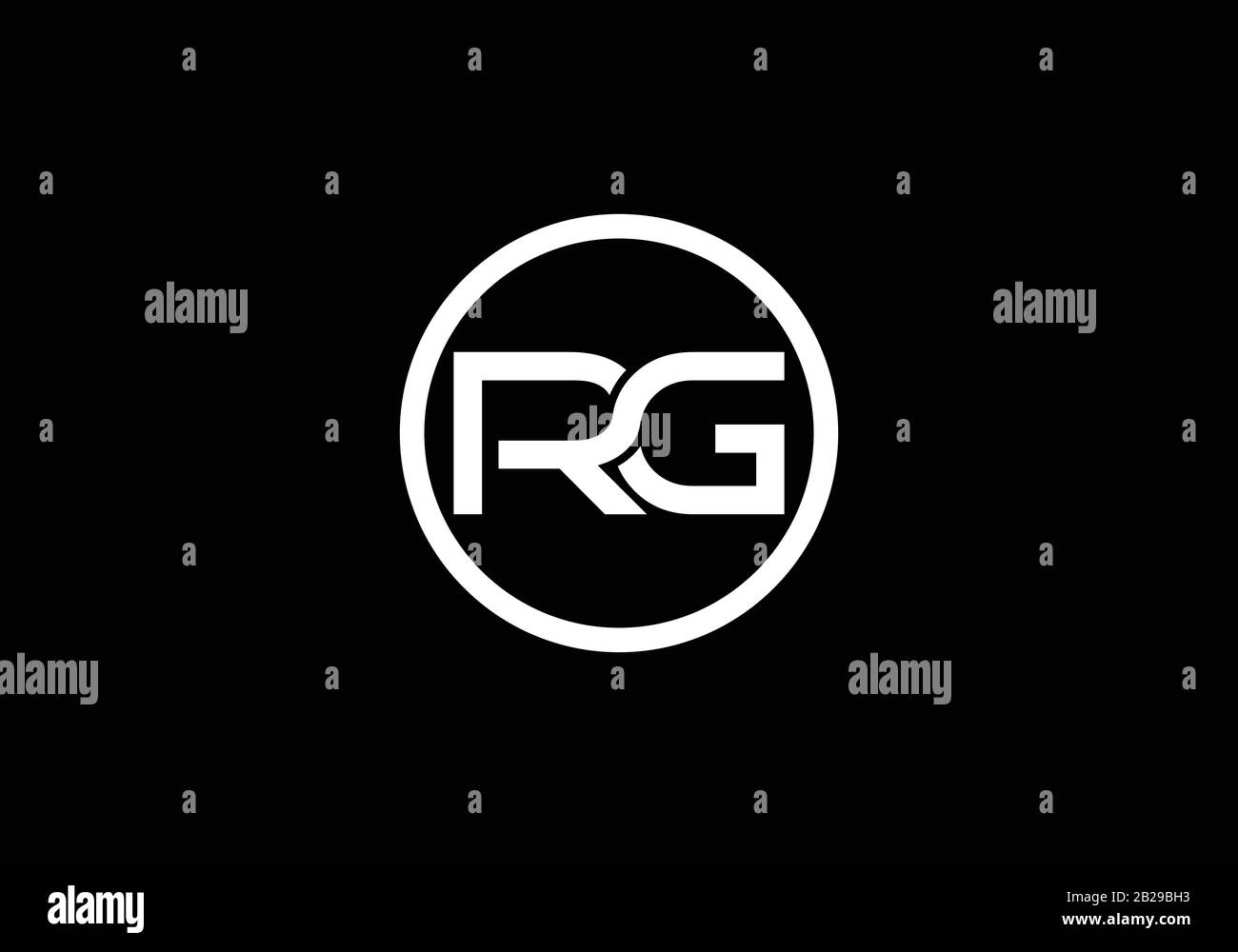 Initial R and G letter logo design, Creative Minimalist Letters Vector ...