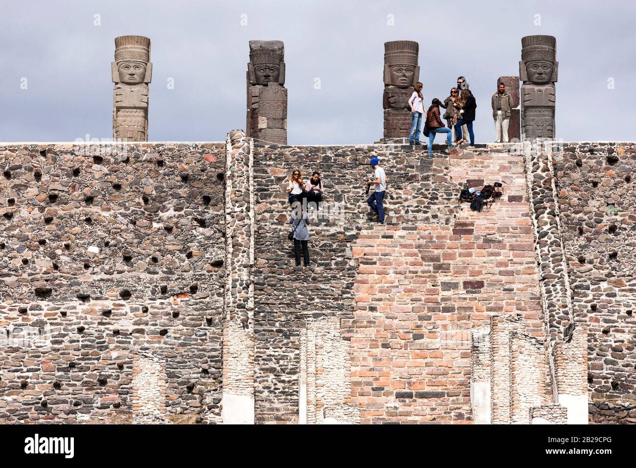 Pyramid of Quetzalcoatl, Tula archaeological site, Toltec ...