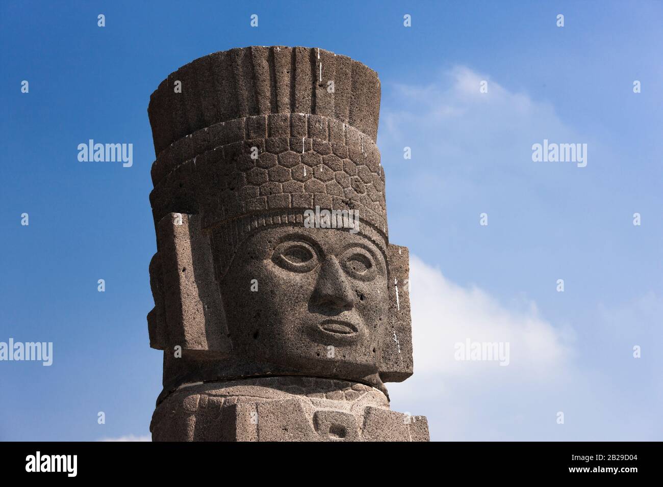 Stone figures of Toltec warriors, Pyramid of Quetzalcoatl, Tula ...