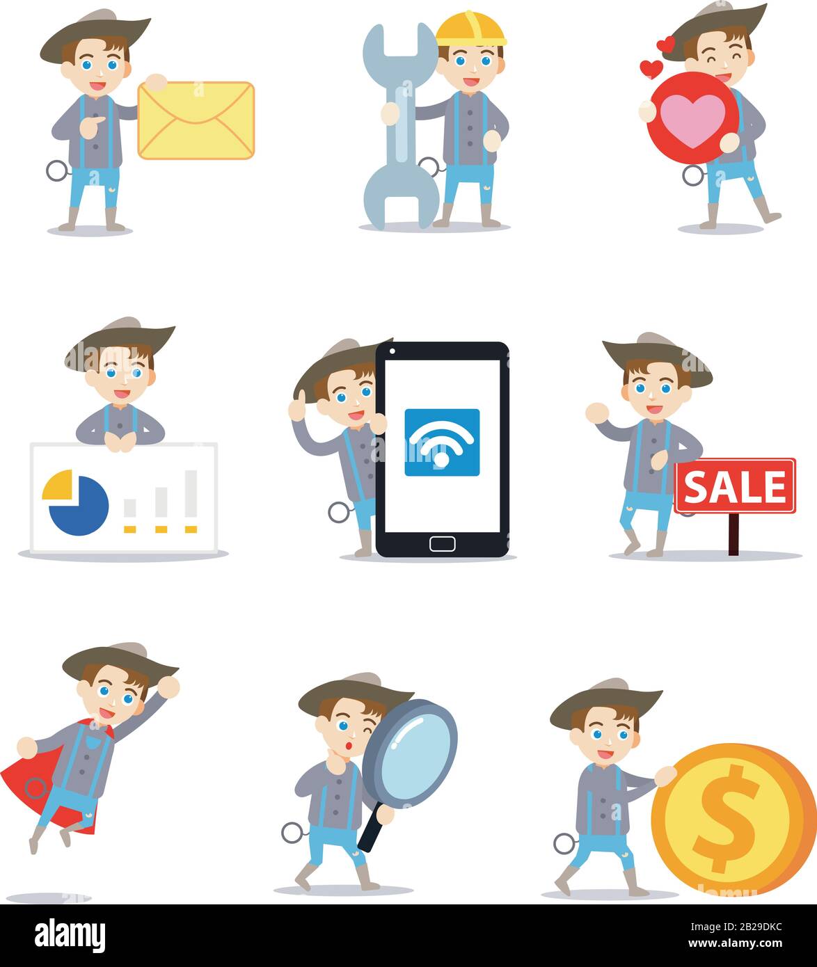 Cowboy boots man Cut Out Stock Images & Pictures - Alamy