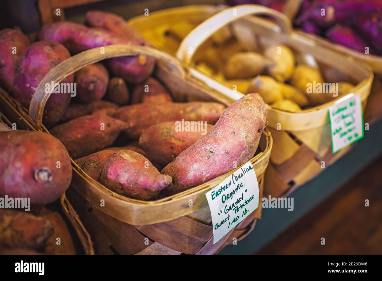 Farm fresh organic food is for sale at the country store in a rural ...