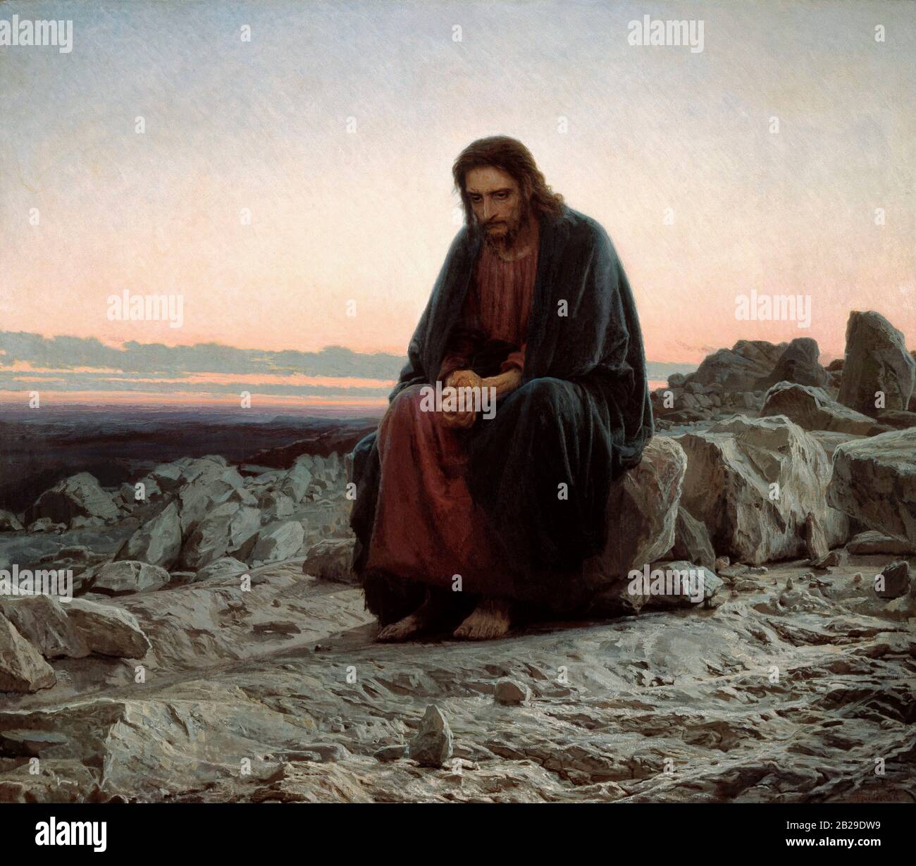 Jesus In The Wilderness High Resolution Stock Photography and Images ...