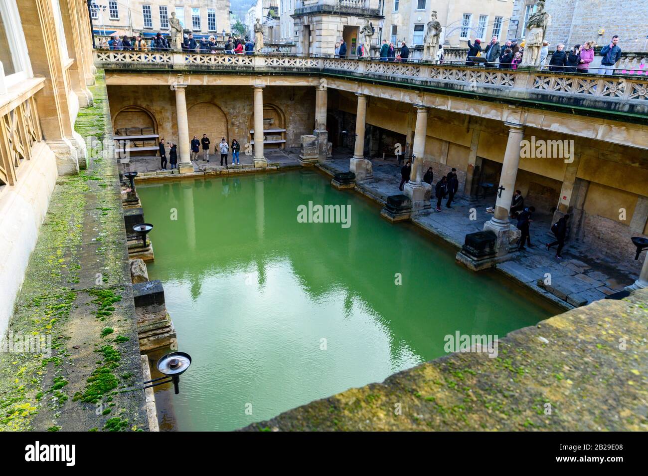 view of Roman baths, Bath, Somerset, UK Stock Photo - Alamy