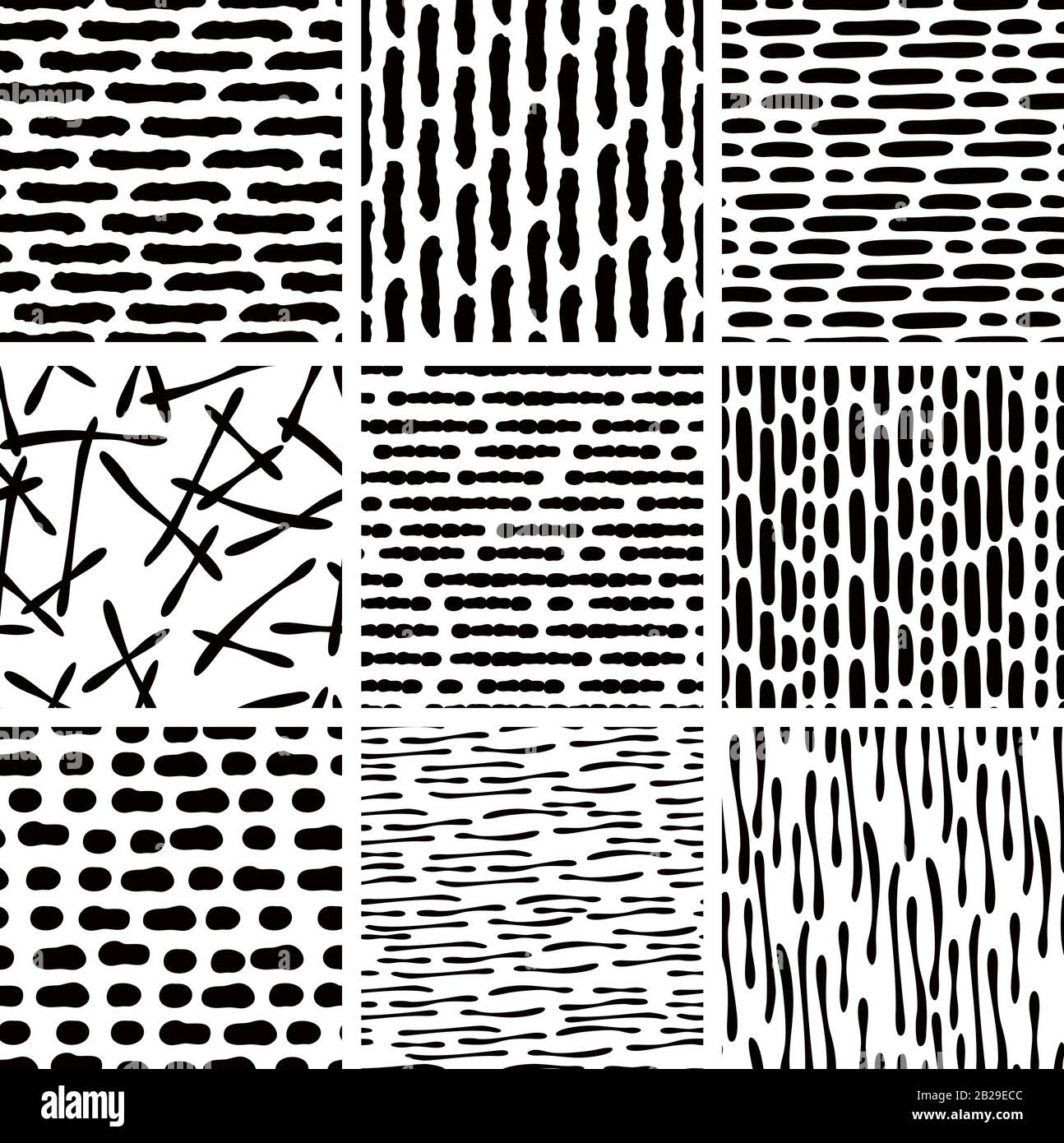 This is a illustration of Hand painted line pattern variation Stock ...