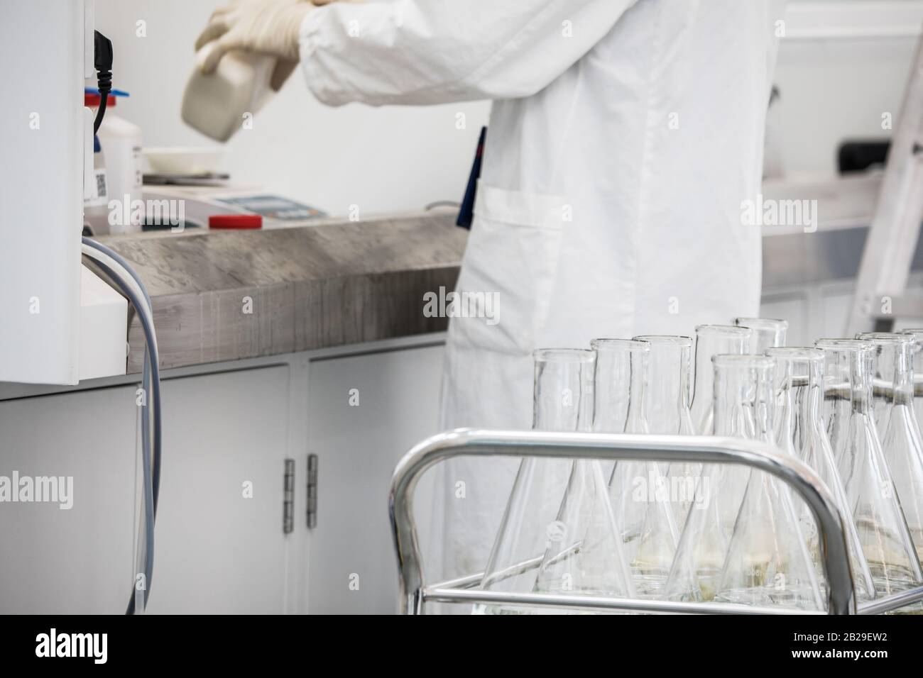 BEIJING, CHINA - JUNE 03, 2019: Modern drug manufacturing laboratory ...