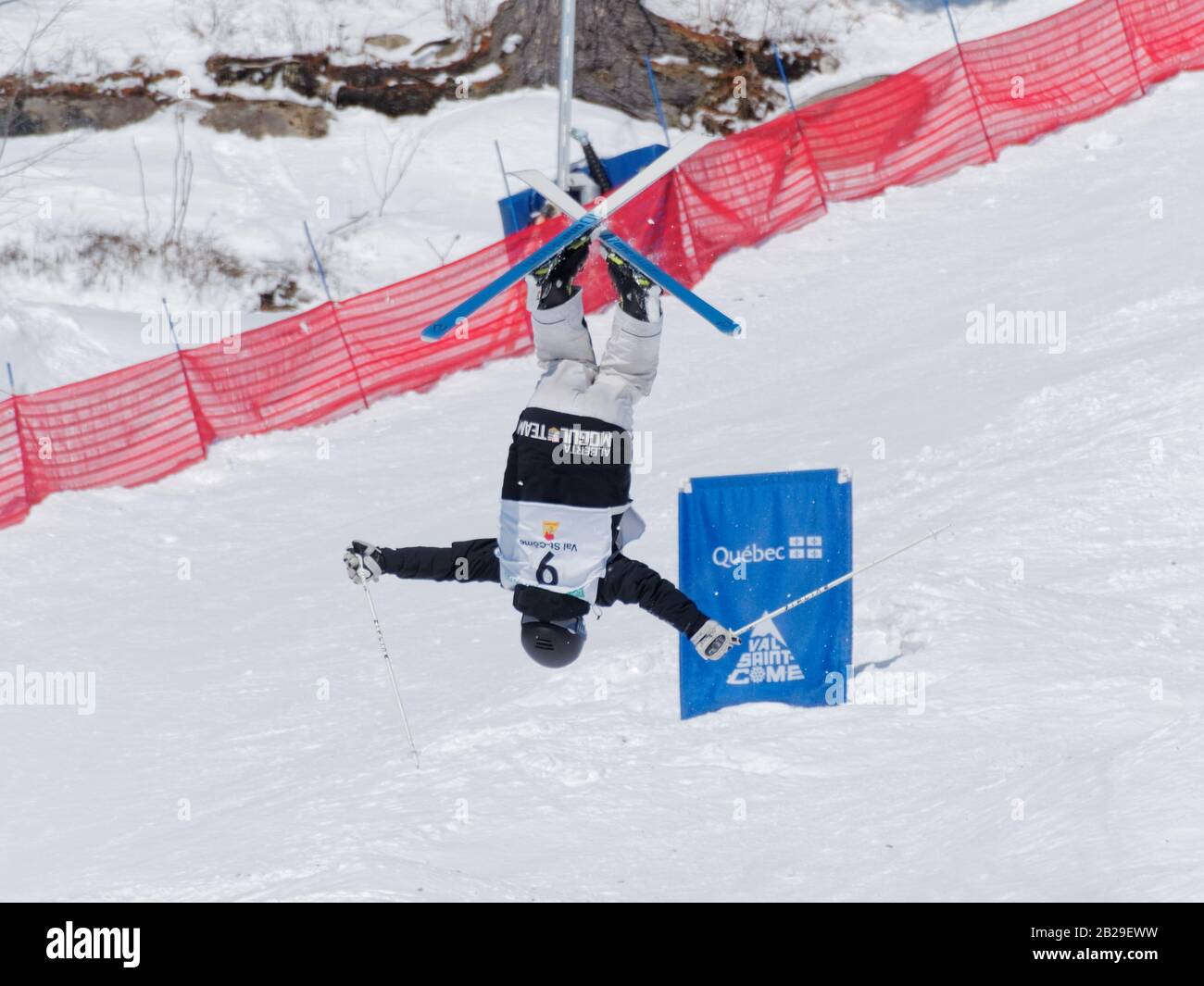 Quebec,Canada.Marc Tanner of Canada competes at the 2020 NORAM Mogul ...