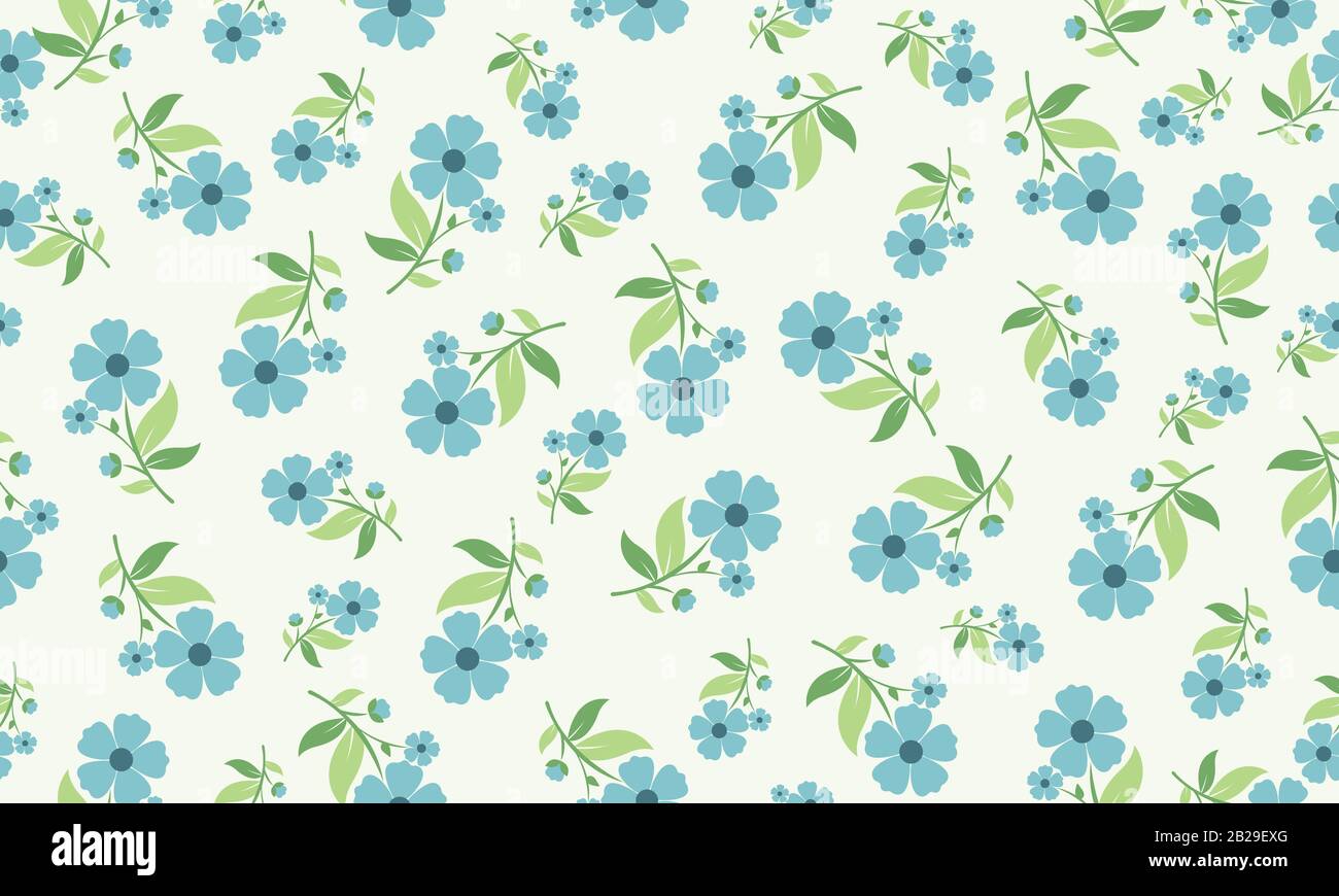Floral pattern background for spring, with beautiful leaf and floral ...