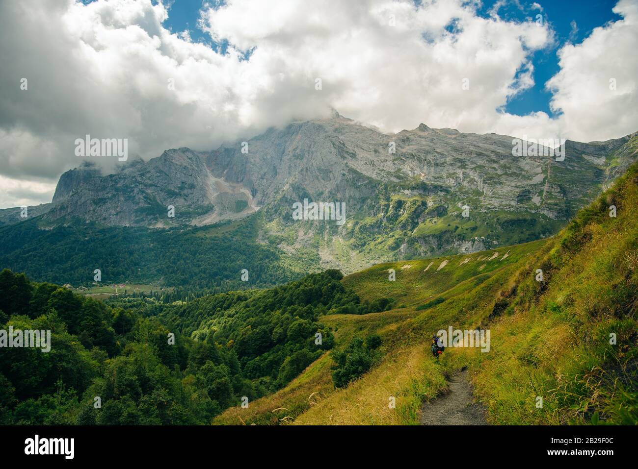 Mountains of Republic of Adygea, Russia. Caucasian mountains. Mountain ...