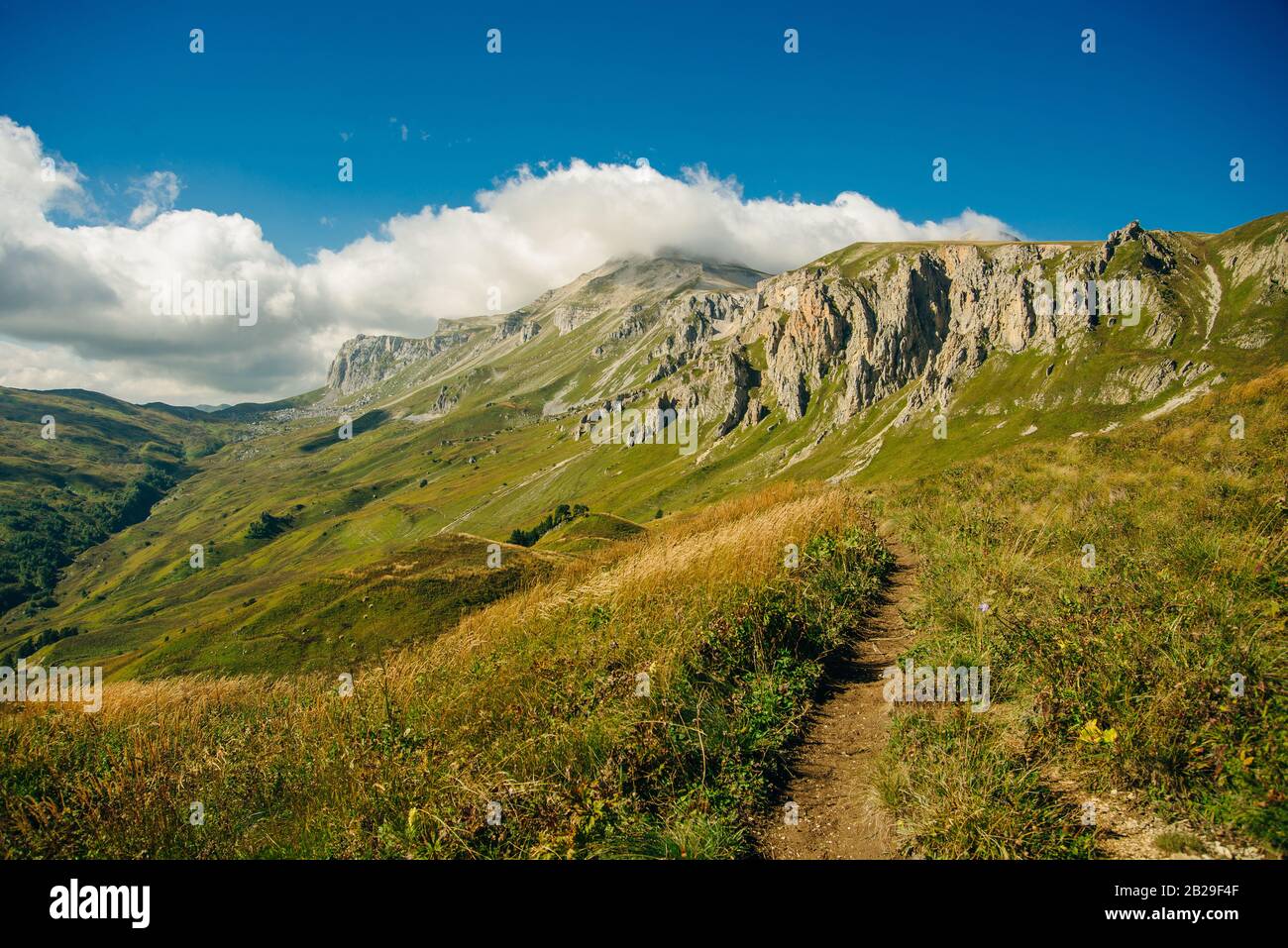 Mountains of Republic of Adygea, Russia. Caucasian mountains. Mountain ...
