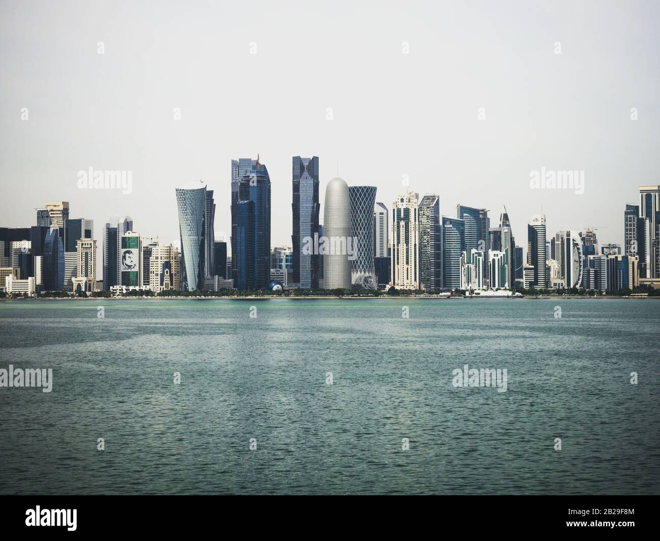 Doha skyline seen from the Dhow Harbour in Qatar Stock Photo - Alamy