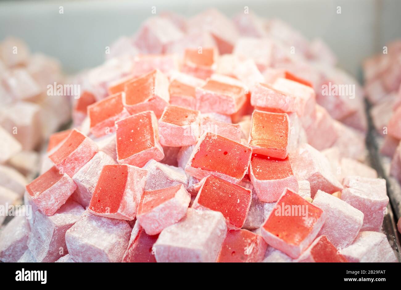 Load of traditional turkish delight lokum sugar coated soft candy Stock ...