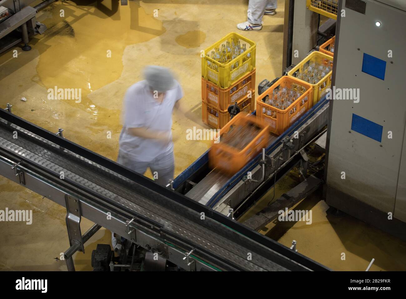 BEIJING, CHINA - JUNE 01, 2019: Carbonated drinks factory with view of ...