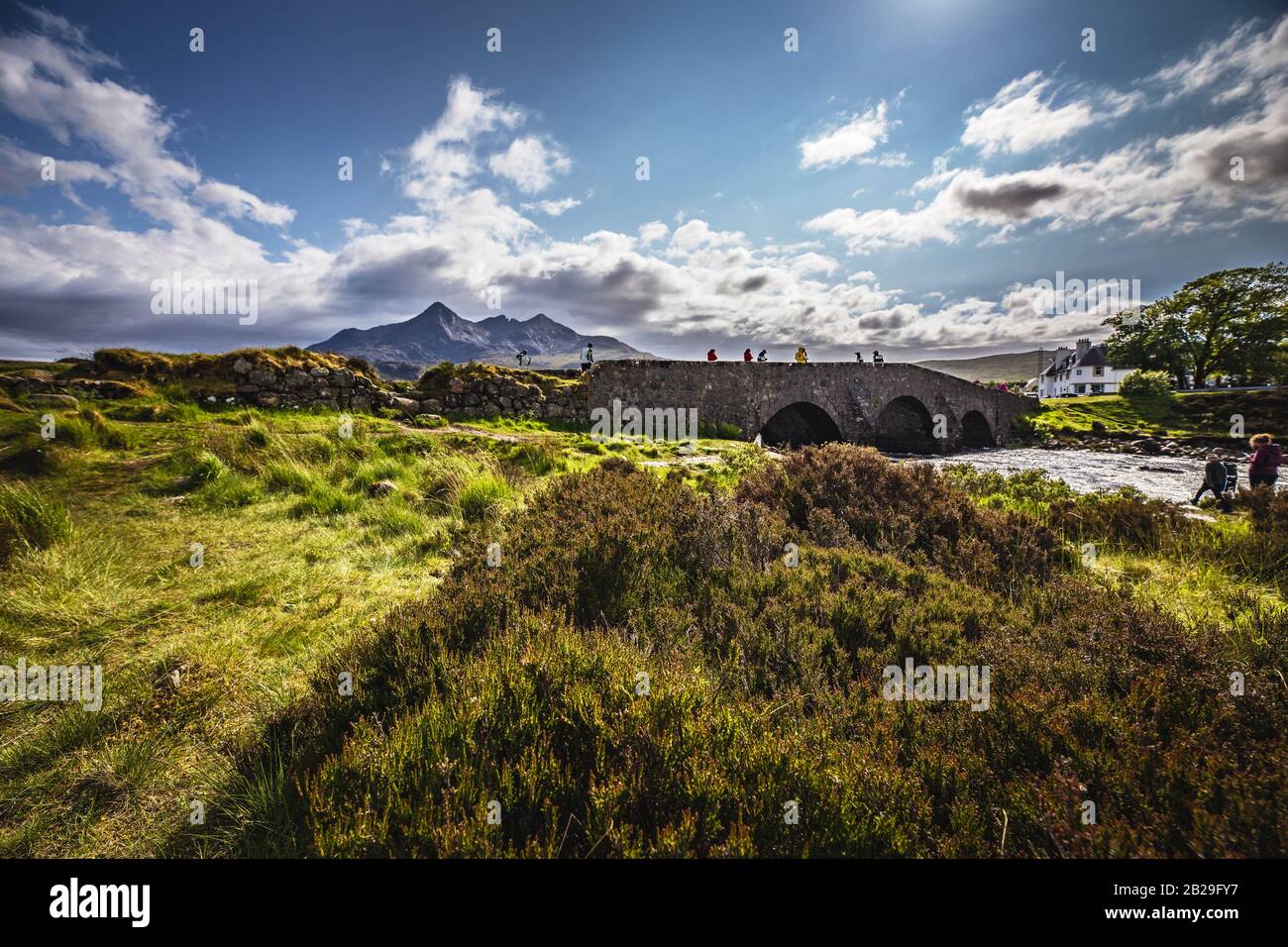Old bridge and picturesque Scotland morning landscape Stock Photo - Alamy