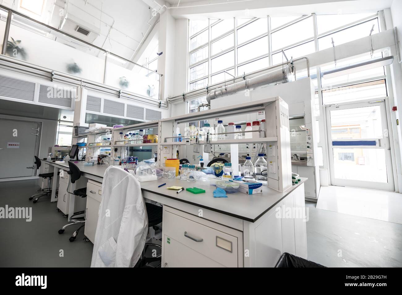 BEIJING, CHINA - JUNE 03, 2019: Modern drug manufacturing laboratory ...