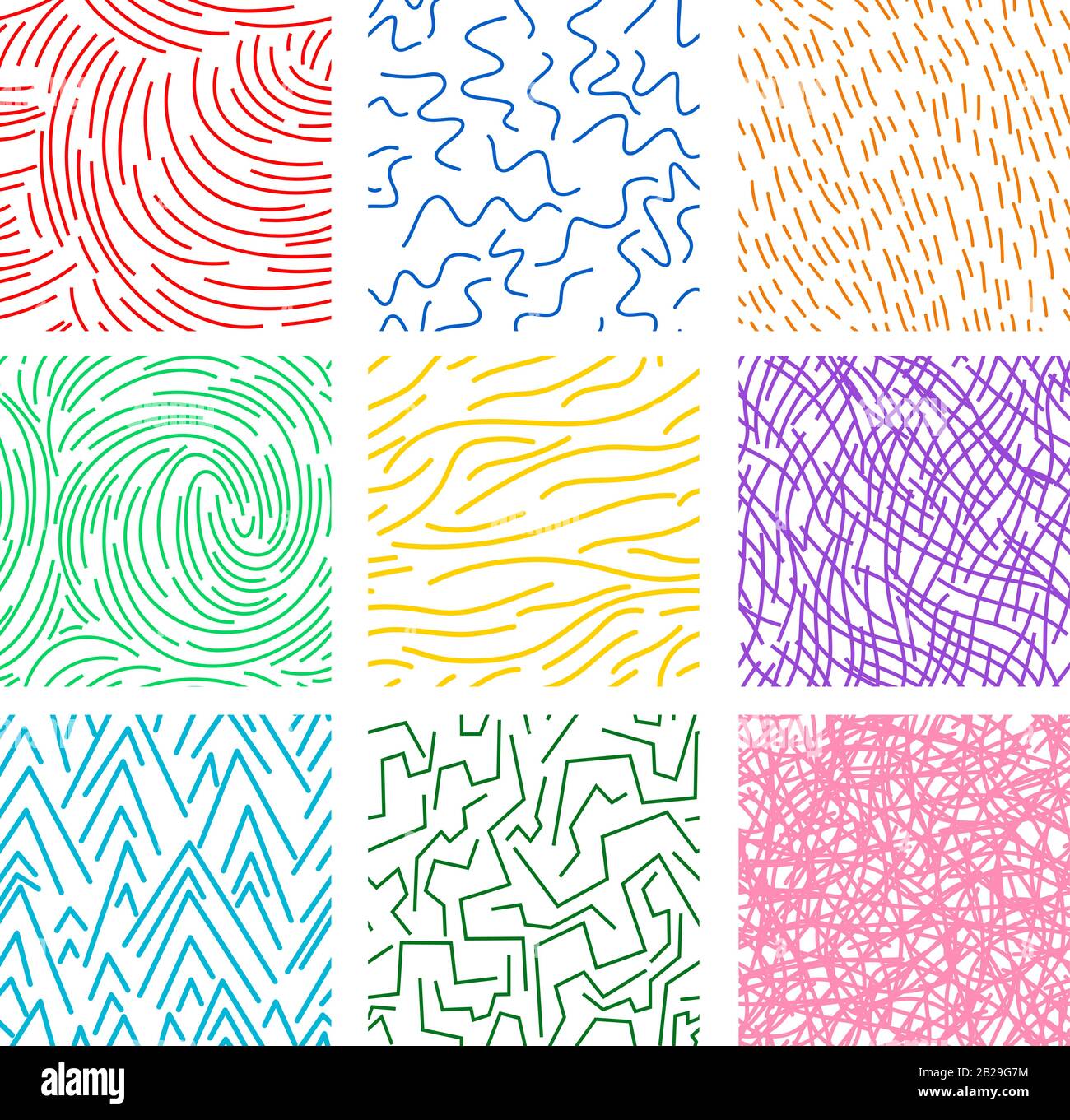 This is a illustration of Hand painted simple line pattern variation ...