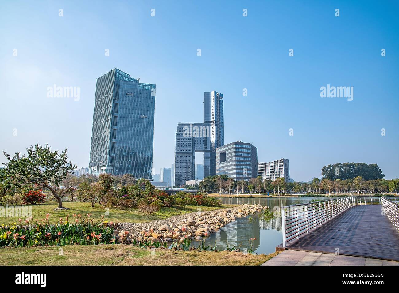 Scenery of Jiaomen River, Nansha District, Guangzhou, China Stock Photo ...