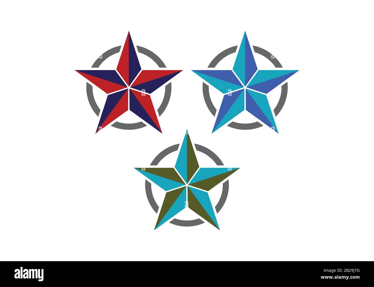 Abstract star logo icon design template elements Stock Vector Image ...
