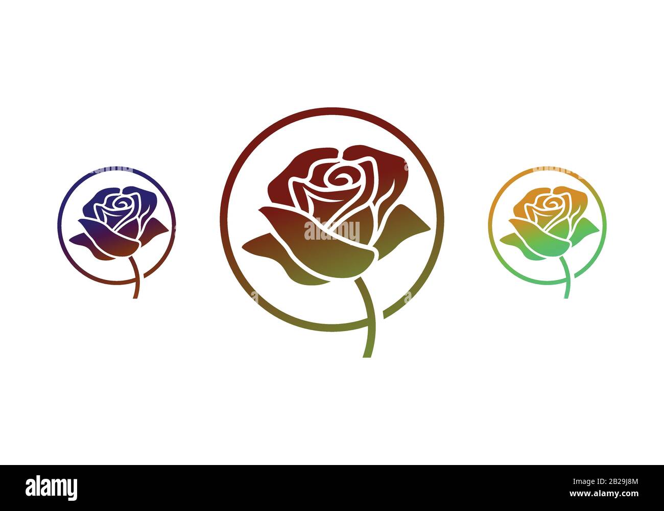 Logo rose emblem hi-res stock photography and images - Alamy