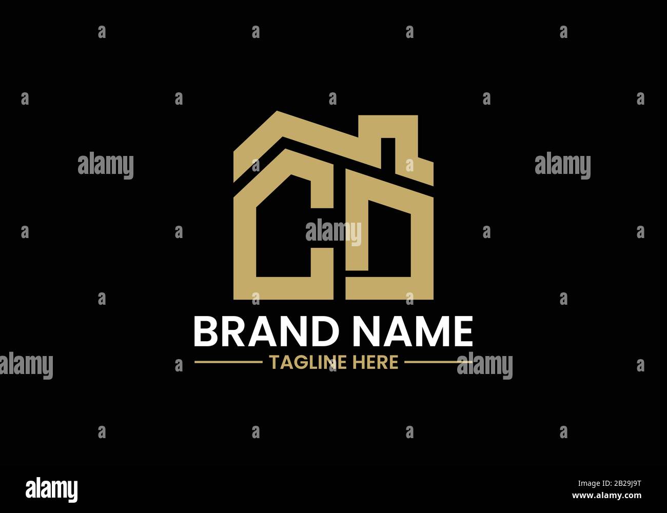 Letter c c d house logo hi-res stock photography and images - Alamy