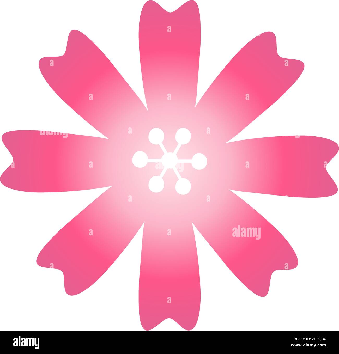 This is a illustration of Hand-painted simple flower shape variation ...