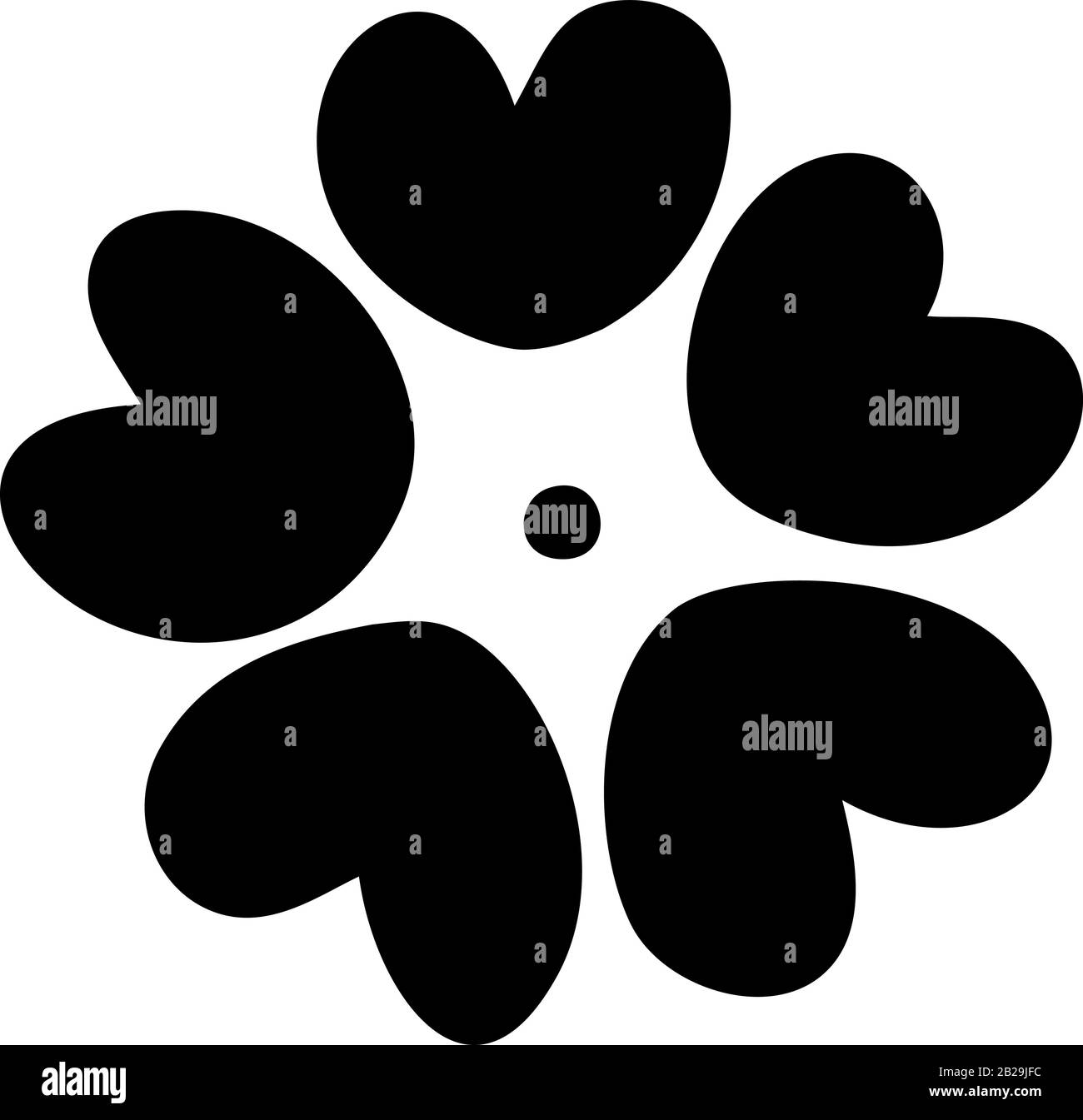 This is a illustration of Hand-painted simple flower shape variation ...