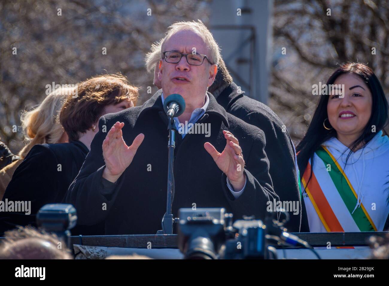 New York, USA. 01st Mar, 2020. New York City Comptroller Scott M ...