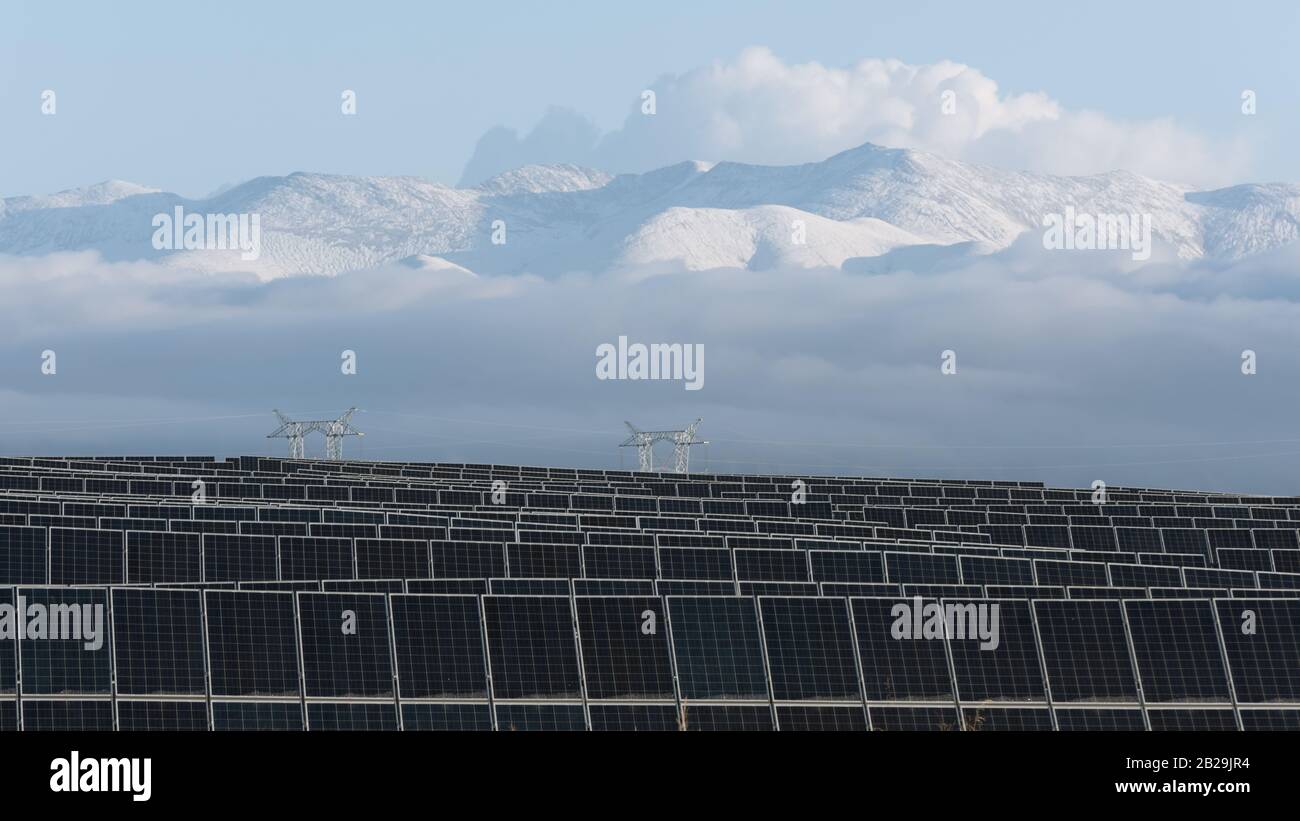 view of photovoltaic power station Stock Photo - Alamy