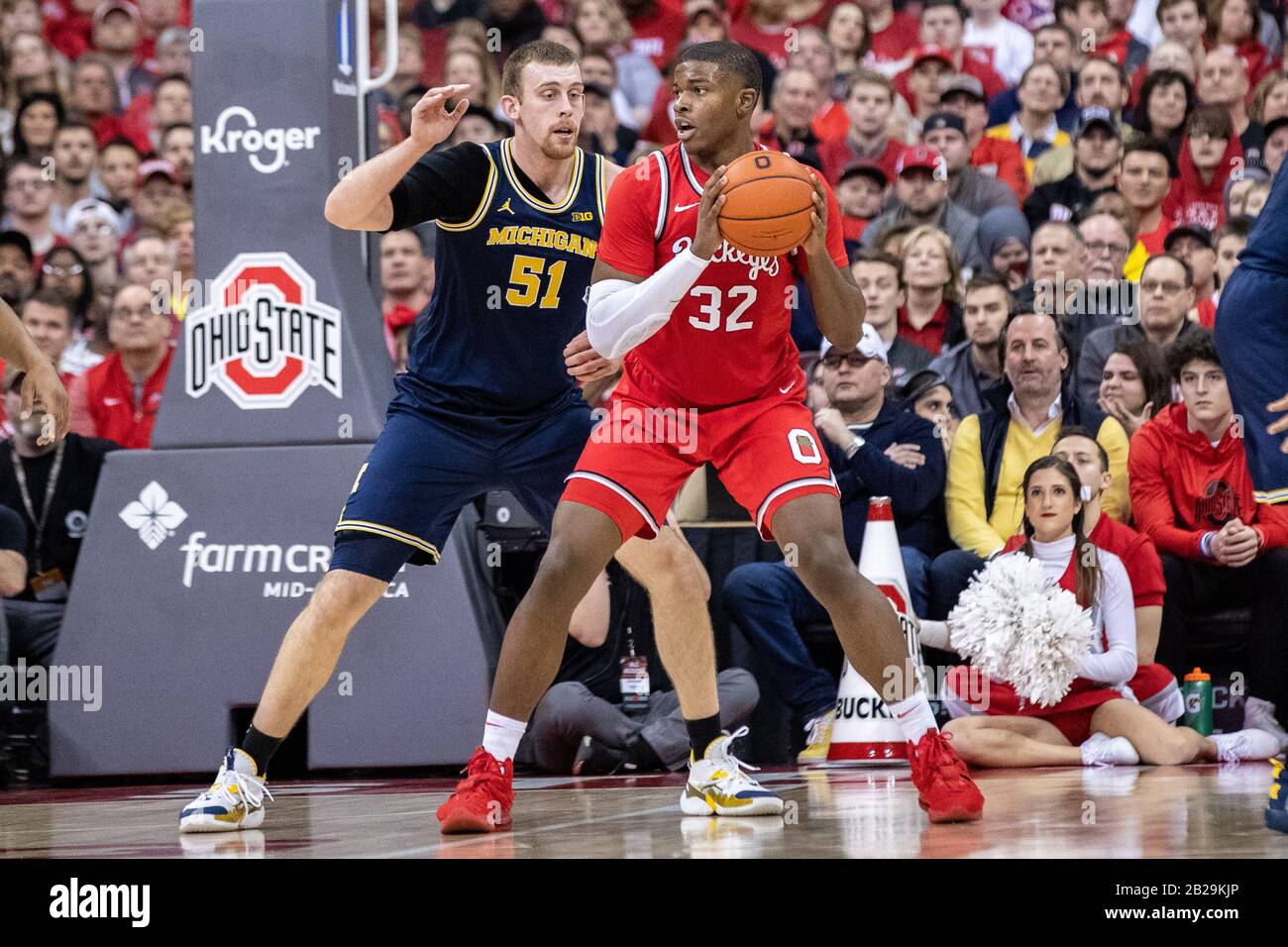 Columbus, Ohio, USA. 1st Mar, 2020. Ohio State Buckeyes forward E.J ...
