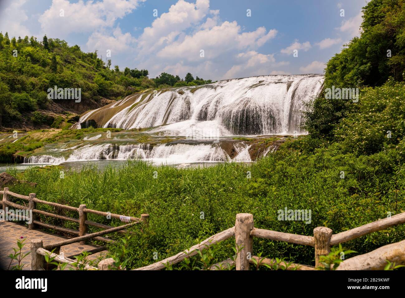 Doupotang Waterfall of the Huangguoshu Waterfall is located on the ...