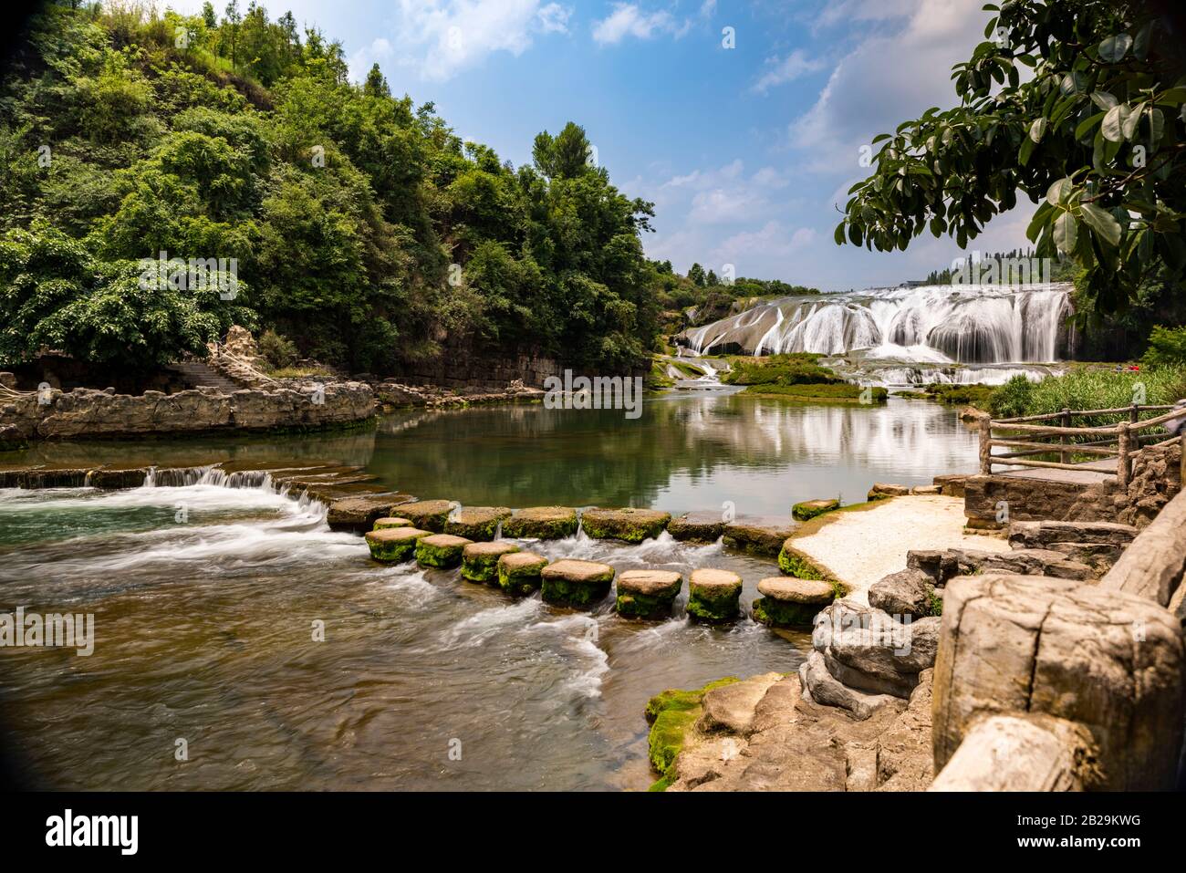 Doupotang Waterfall of the Huangguoshu Waterfall is located on the ...